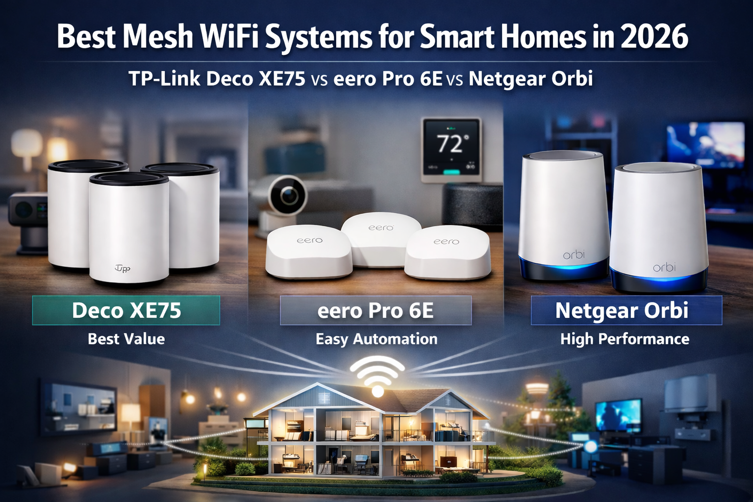 Best Mesh WiFi Systems for Smart Homes in 2026: Deco XE75 vs eero Pro ...